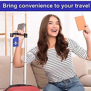 Zonon Luggage Tags, 8 Pieces Silicone Travel Luggage Name Tags with Privacy Cover and Stainless Steel Loops(Blue)