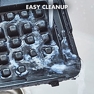 GreenPan Stainless Steel 2-Slice Belgian Waffle Maker Iron, Healthy Ceramic Nonstick Plates, Adjustable settings and Presets, Easy-to-use LED Display