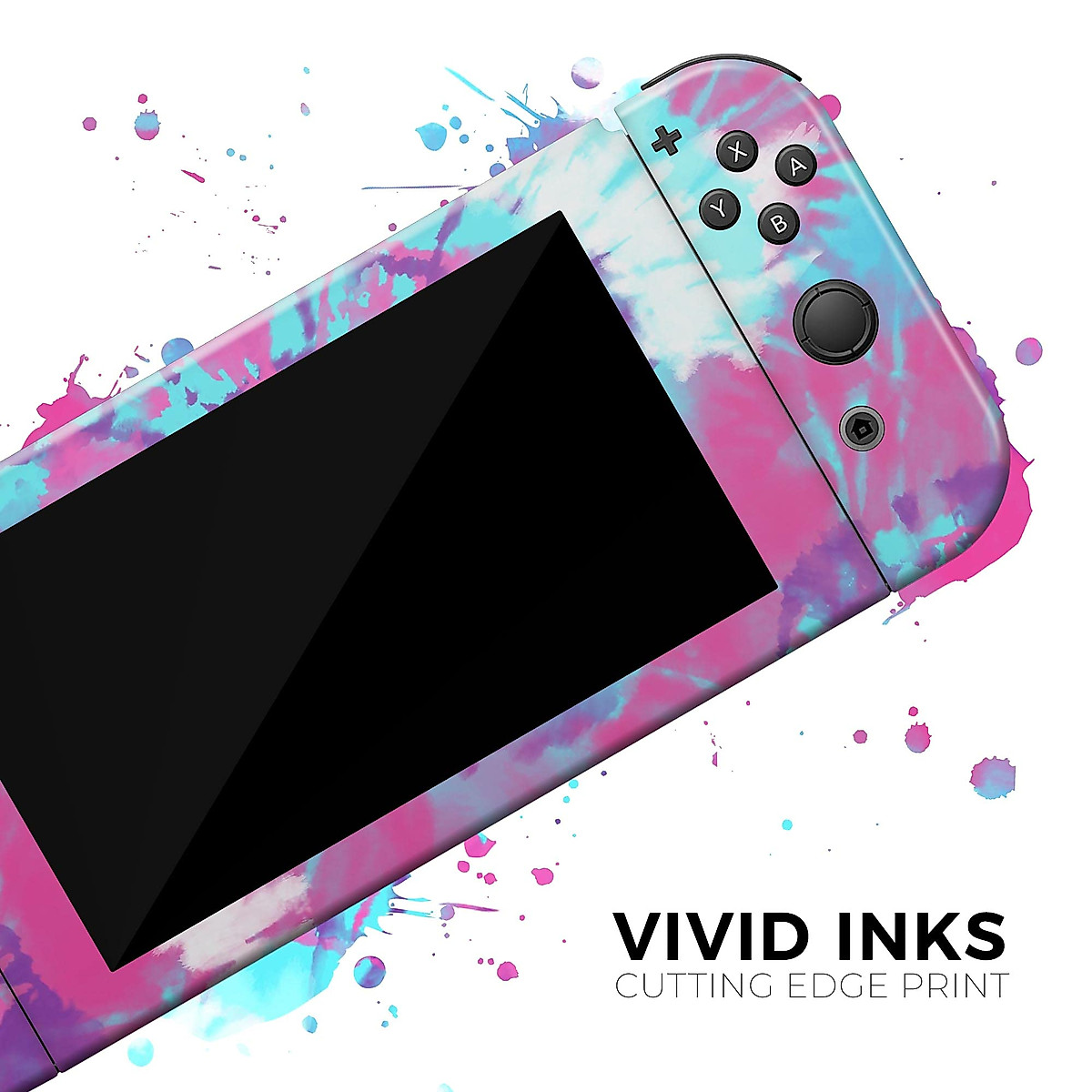 Design Skinz - Compatible with Nintendo Switch Console Bundle - Skin Decal Protective Scratch-Resistant Removable Vinyl Wrap Cover - Spiral Tie Dye V5