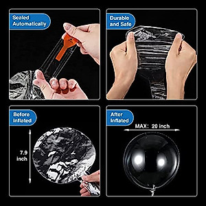 Light Up Led Balloons, 12 Pack Party Balloon Cell Battery 22 Inches 3 Mode Flashing String Lights Clear Balloon, for Birthday Wedding Decorations (Warm White)