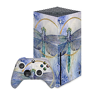 Head Case Designs Officially Licensed Stephanie Law Dragonfly Art Mix Vinyl Sticker Gaming Skin Decal Cover Compatible With Xbox Series X Console and Controller Bundle