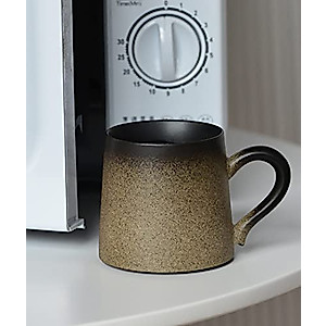 SHANYANTAOCI Chinese style Ceramic Coffee Cup，12 oz Coffee Mug Ceramic Cup Frosted and Matte, Unique Tea Mug for Home and Office, Modern Drinking Cup Water, Original Gifts for Birthday and Christmas