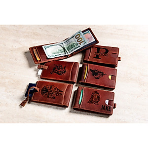 Personalized Star Wars Inspired Slim Hidden Pocket Distressed Leather Wallet The Cedar Key Wallet by Left Coast Original