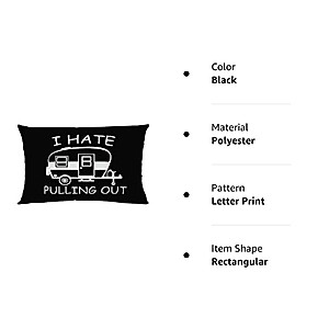 DCLINA I Hate Pulling Out Rv Dinette Throw Pillow Cover，12 x 20 Inch Camper Bedding Camping Decor for Camper Glamping Cushion Covers Accessories Gifts for Dad Fathers Day from Daughter Travel