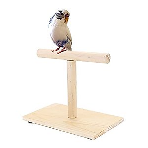 Filhome Bird Perch Platform Bird Perch Stand Toy, Parrot Bird Cage Platform Gym Accessories for Parakeets Cockatiels, Conures, Macaws, Finches