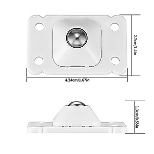 20 Pcs Self Adhesive Caster Wheels, Mini Sticky Swivel Casters Wheels, 360 Degree Rotation Universal Stainless Steel Paste Type Wheel Pulley, for Bins Boxes Small Furniture Trash Can Caster
