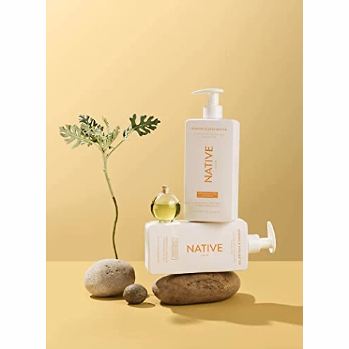 Native Shampoo and Conditioner Set | Sulfate Free, Paraben Free, Dye Free, with Naturally Derived Clean Ingredients| 16.5 oz (Almond & Shea Butter, Strengthening), 1.31 pounds