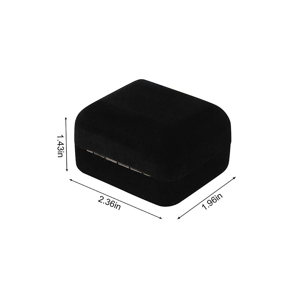 Omeet Velvet Metal Glossy with LED Jewelry Gift Box for Proposal, Engagement, Wedding - Easy to fit into Your Pocket or Handbag