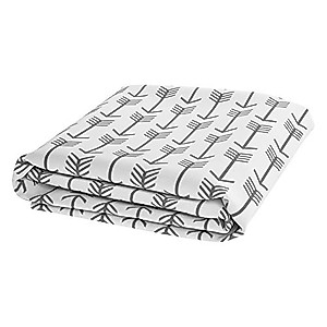 Crib Sheets for boy Girl - 100% Cotton Fitted Crib Sheet Set - Perfect for Baby Boys, Fits Standard Toddler Mattress (Gray Arrows)