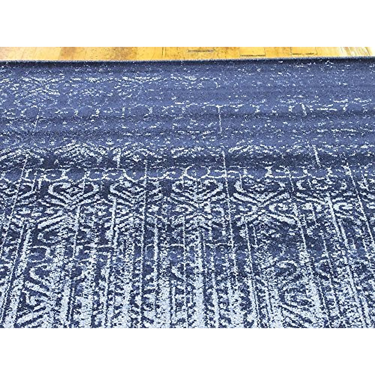 Unique Loom Del Mar Collection Area Rug-Transitional Inspired with Modern Contemporary Design, Rectangular 9' 0" x 12' 2", Blue/Navy Blue