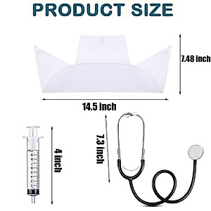 Halloween Costume Accessory,4Pcs Nurse Costume Set Sexy Halloween Cosplay Role Play Party Fancy Dress(Include Nurse Hat Headband and3pcs Accessories)