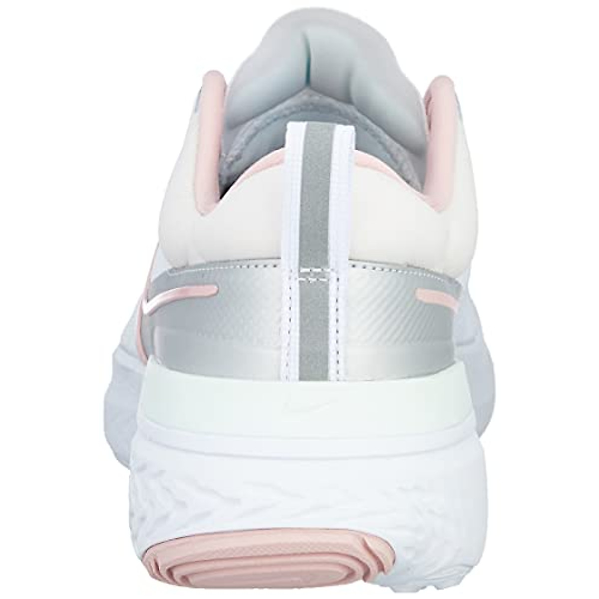 Nike Women's React Miler 2 Shoes, White/Pink, 10.5