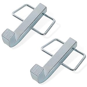 (2-Pack) TonGass Premium Snap L-Pins for Weight Distribution Hitches - 4 1/4” x 1 3/4” L-Pins with Integrated Snap Clips - Minimize Weight Distribution Hitch Noise - Zinc-Coated Heavy-Duty Steel