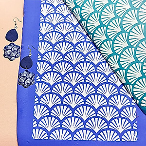 1 Sheet Screen Printing Template Portable Silk Screen Stencil Crafting Supplies Handcrafted Clay Crafts Stencil Clay Making Stencil Polymer Clay Printing Stencil Silk Mesh Transfer