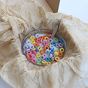 EXIGENT Cereal Bowl Candle Home Decor Metal Spoon Scented (Fruit Loops)