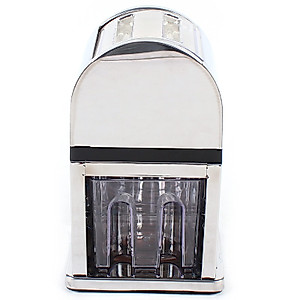 Crushed Ice Maker Manual Ice Shaver Transparent Container Portable Shaved Ice Maker Crushed Ice Machine for Making Cold Drinks Milk Tea and Cocktails