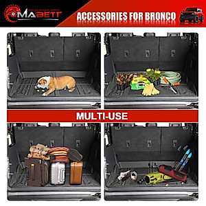 Mabett Cargo Liner Non-Slip Mat for Ford Bronco Accessories, All-Weather Protection Trunk Mat Fit Bronco 2021 2022 2023 2024 4-Door Black