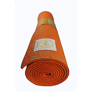 Maji Sports Jute Yoga Mat, Orange, 24 x 68 x 4.5mm