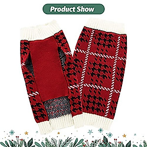 Sheripet Dog Christmas Clothes, Large Dog Christmas Sweater, New Year Holiday Pet Clothes Sweater for Dogs, Red XL