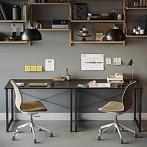 CubiCubi Small Computer Desk 40 Inch Home Office Multipurpose Writing Desk with Extra Storage Rack and Moveable Shelf, Brown