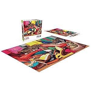 Buffalo Games - Steve Read - Steve Read - Closet Cats - 750 Piece Jigsaw Puzzle for Adults Challenging Puzzle Perfect for Game Nights - Finished Puzzle Size is 24.00 x 18.00
