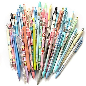 DzdzCrafts Kawaii Color 0.5MM 0.7mm Mixed 16pcs Mechanical Pencils Office School Supplies (Some with Top Erasers)