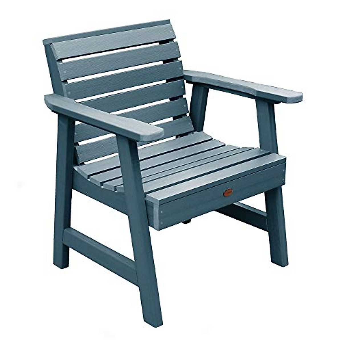 highwood Weatherly 2 Garden Chairs with 1 Square Side Table, 3-Piece Set, Nantucket Blue