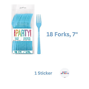 Unique Bluey Birthday Party Supplies Set for 16 Guests - Bluey Plates and Napkins, Forks, Sticker - Bluey Birthday Decorations, Bluey Party Decorations