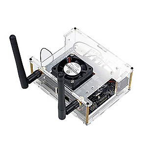 Yahboom Jetson Orin Nano/Xavier NX Case Acrylic Protective Case with WiFi Antenna Strong Transparent Precise Hole Design (Installation Video on The Page)