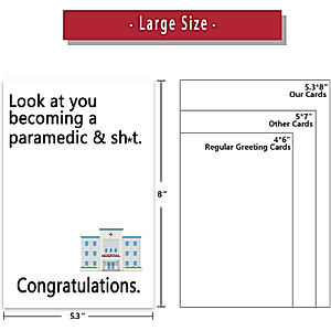Missonemi Paramedic Graduation Card, Funny New Paramedic Card, Graduation Card For Nursing School Graduate - Look At You Becoming A Paramedic