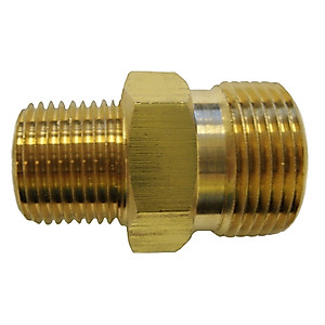 Ultimate Washer High Pressure M22 Adapter Fitting x 3/8-Inch Brass Male Pipe Thread 5800 PSI Rating Compatible for Troybuilt, Excell, Devilbis, Lasco 60-1057 Models