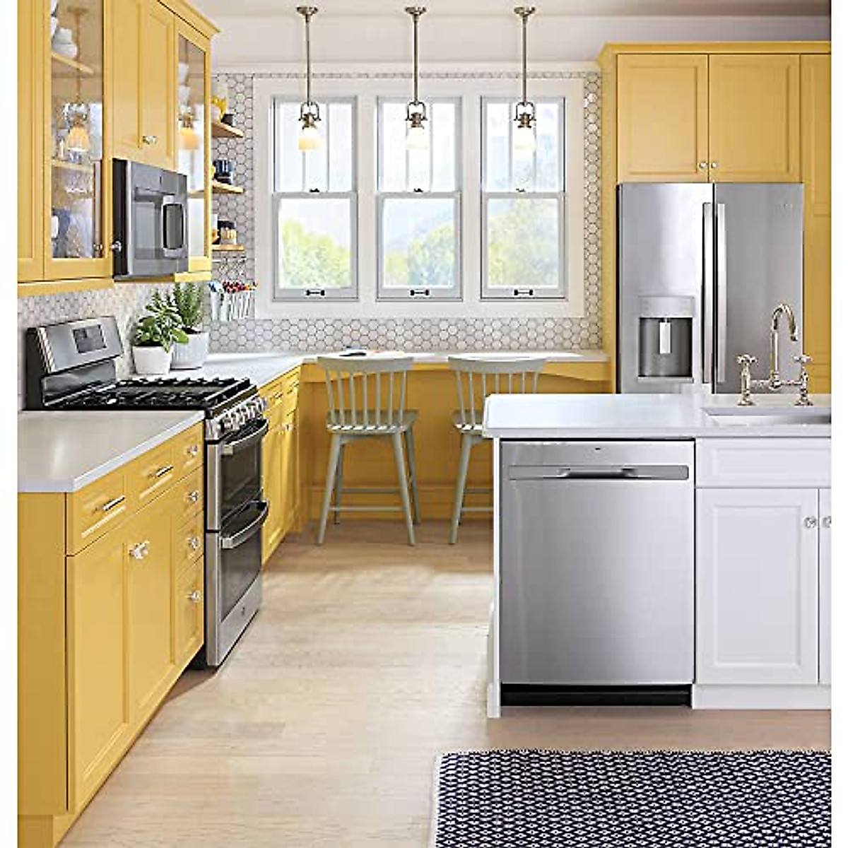 GE® Fingerprint Resistant Top Control with Stainless Steel Interior Dishwasher with Sanitize Cycle & Dry Boost with Fan Assist