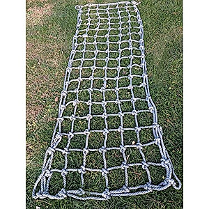 Outdoor Climbing Net for Adults Kids, Playground Climbing Cargo Net, Safety Net Rope Ladder for Obstacle Course Training, Indoor Decoration, Garden Fence.(Size:2.5m*2.5m)