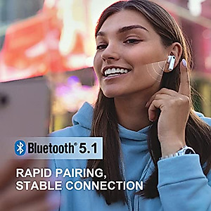 Edifier W200T Mini True Wireless Earbuds, Bluetooth 5.1 Headphones with 22H Playtime, Noise Cancelling TWS in-Ear Earphones with Mic, IP54 Waterproof Headset for Sports Workout Running Travel - White