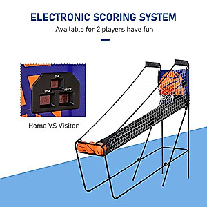 Soozier Basketball Hoop Arcade Game with Electronic Score Board for 1 to 2 Players