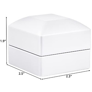 Noble Ring Box with Light - Unique LED Engagement Ring Box for Proposal Ring or Special Occasions (White)