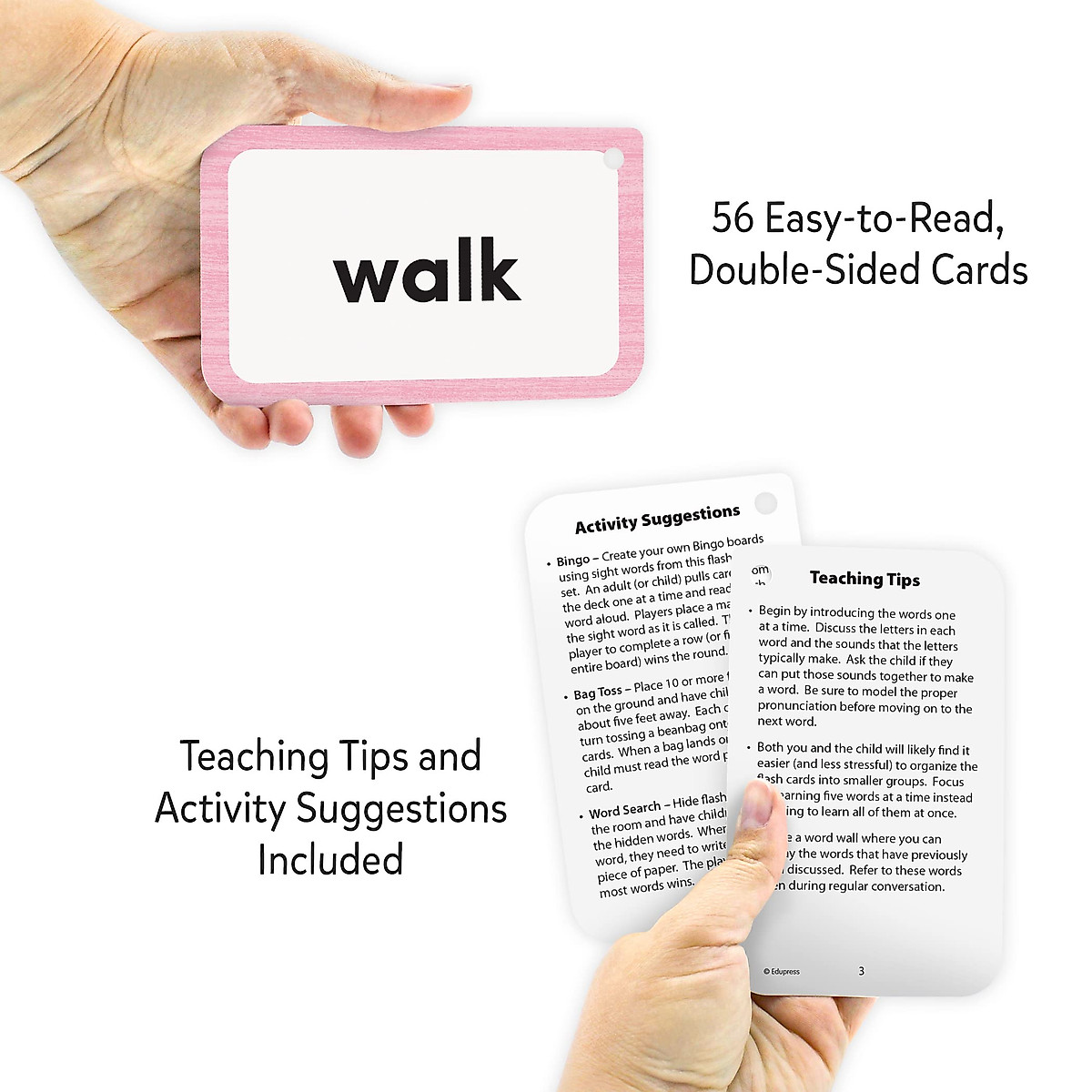Teacher Created Resources Sight Words Flash Cards - Level A (EP62037), 3-1/8" x 5-1/8"