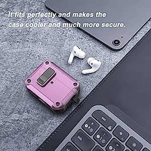 RFUNGUANGO AirPods Pro 2nd Generation/1st Generation Case Cover with Secure Lock Clip,Automatic Pop-up Case Full-Body Shockproof Hard Protective Cover for AirPods Pro 2 Case(2022/2019)-Purple