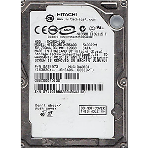 HTS542512K9SA00, PN 0A54973, MLC DA2031, Hitachi 120GB SATA 2.5 Hard Drive