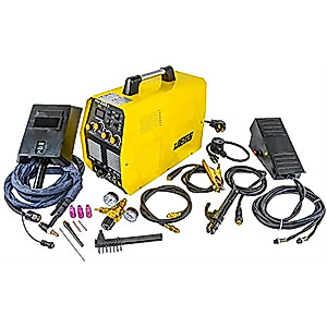 JEGS TIG & MMA 200 | 120V or 220V Power | Duty Cycle: 60% @ 180A @ 230V | Includes Foot Pedal, TIG Welding Torch, Arc Welding Electrode Holder, Ground Clamp, & Regulator | Simple Controls & Operation