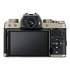 Fujifilm X-T100 Mirrorless Digital Camera w/XC15-45mmF3.5-5.6 OIS PZ Lens - Champagne Gold (Certified Refurbished)