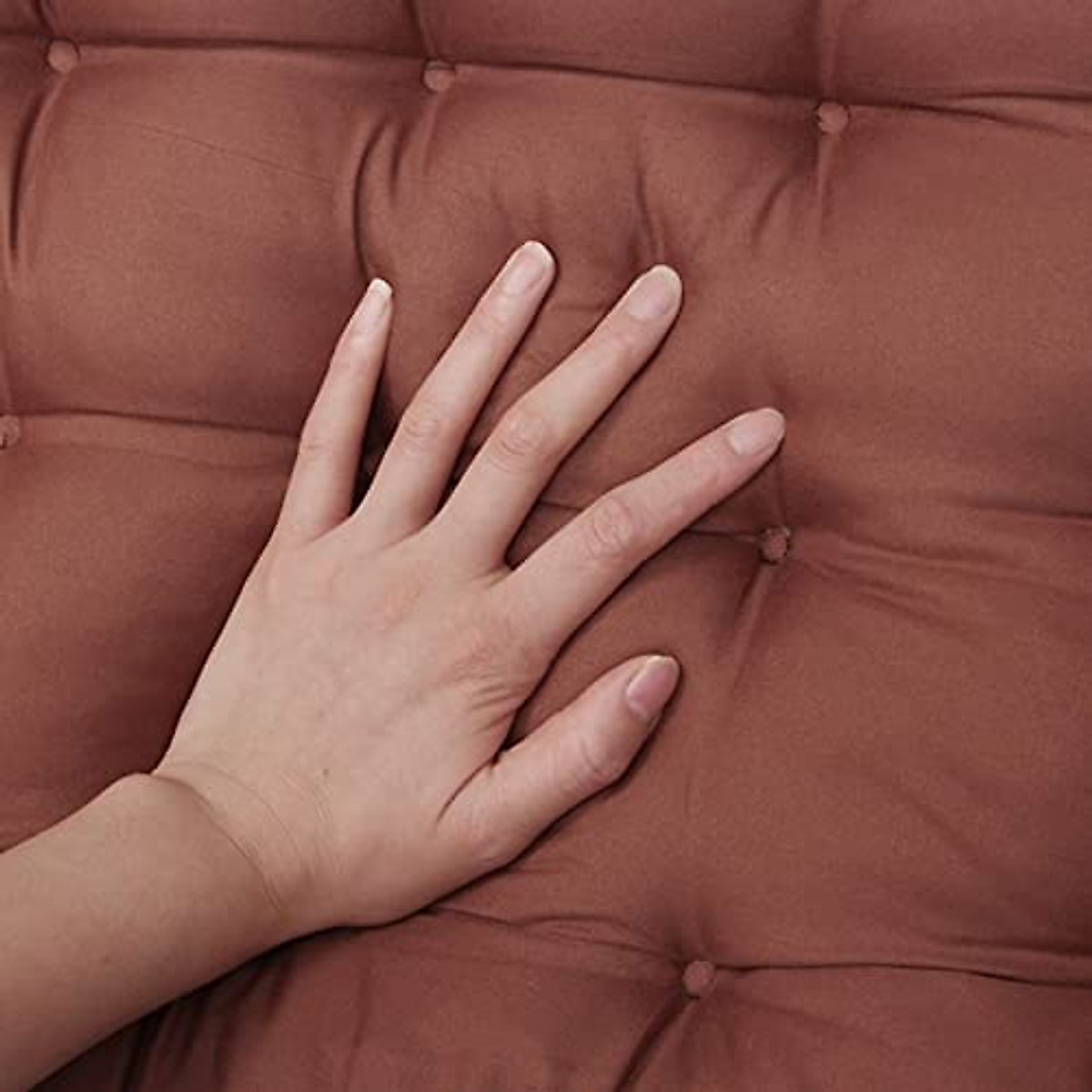 Muellery Rocking Chair Cushion Indoor Patio Soft Cushion Pad 18.9x63in(48x160cm) Brown TPYU134883