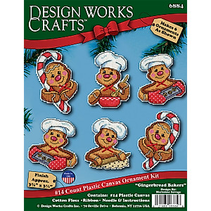 Design Works Crafts Counted Cross Stitch Ornament Kit, Gingerbread