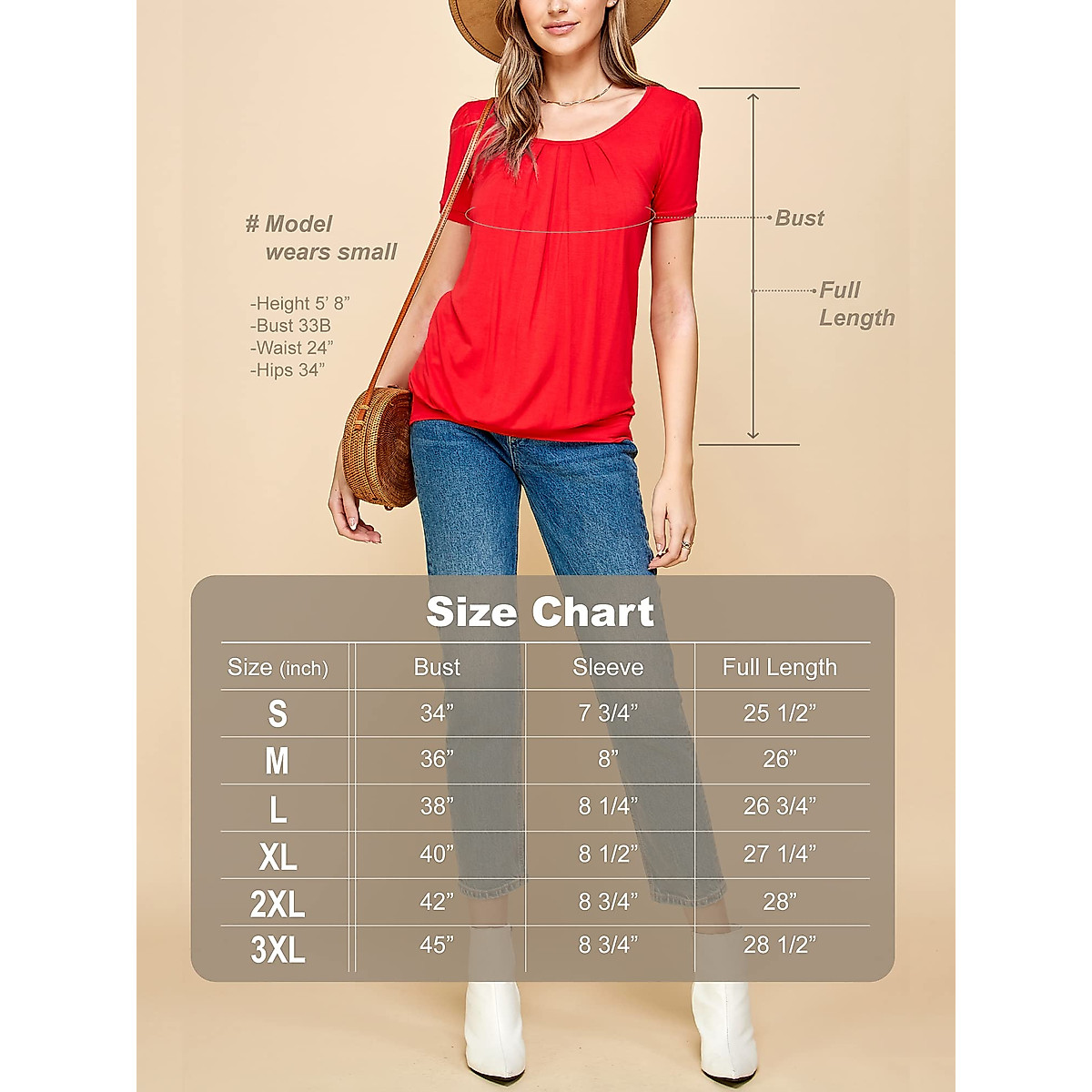 Made By Johnny MBJ WT1175 Women's Scoop Neck Short Sleeve Pleated Front Blouse Tunic Top XL Black