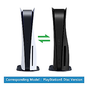 PEPPER JOBS Console Cover, Hard Shockproof Console Skin Case, ABS Anti-Scratch Dustproof Gaming Console Cover Replacement Plate Shell for Console Disc Edition (Midnight Black)