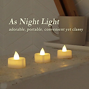 Amagic 30Pcs Flickering Flameless Tea Lights Battery Operated, 200+ Hours Long Lasting Electric Candle for Wedding Table Centerpiece, Home Decor, Gift, Holiday Decor