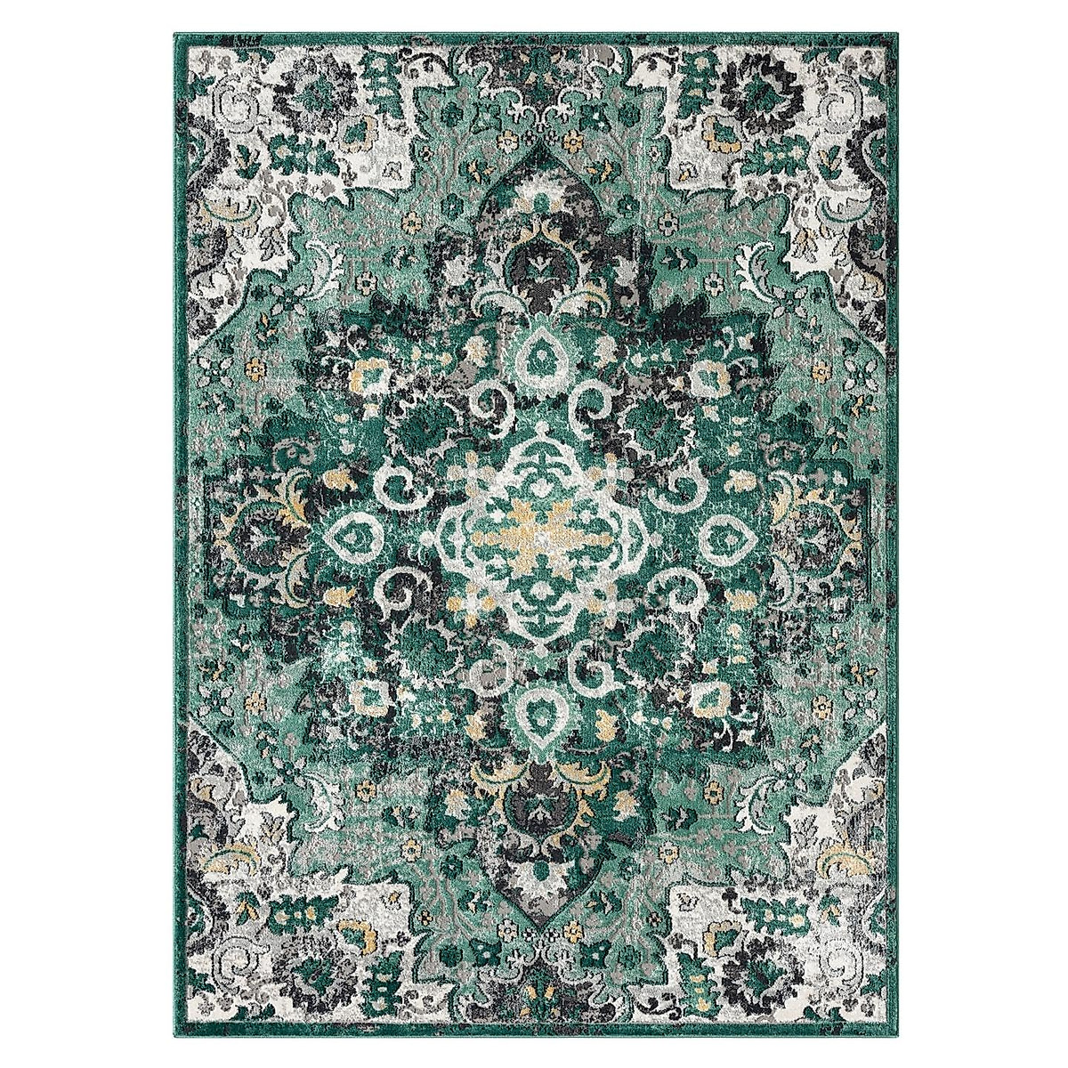 LUXE WEAVERS Moroccan Medallion Green 8x10 Area Rug