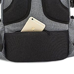 ALLCAMP OUTDOOR GEAR diaper bag XXX-Large capacity SUPPORT ANY BABY STROLLER with changing pad, 26L (X-Grey)