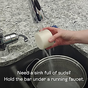 MightyNest Lemon Scented Dish Washing Bar Soap | Dish Soap Bar for the Kitchen | 100% Plastic-Free | Concentrated and Eco-Friendly | One Lemon Bar