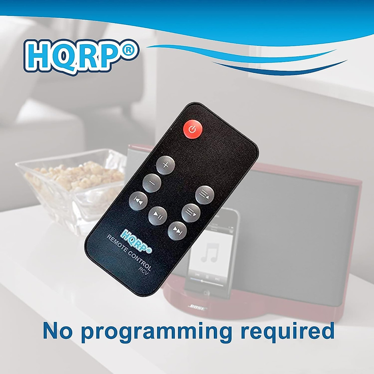 HQRP Remote Control Compatible with Bose SoundDock Series II (2), Series III (3), SoundDock Portable Digital Music System Speaker Dock Controller, Replacement for Bose SoundDock Series II Remote